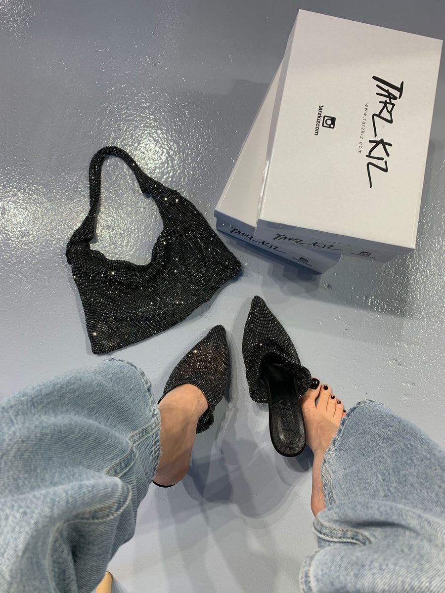 Morocco Black Slipper Tarzkiz Shoes